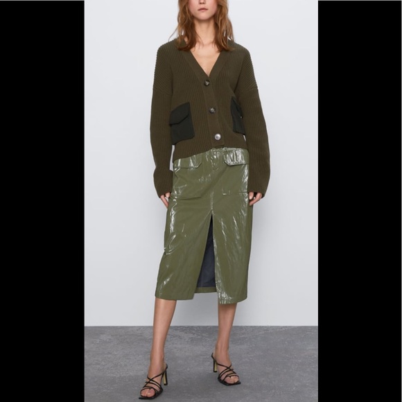 Zara | Sweaters | Zara Combination Pocket Jacket Trf Oversized | Poshmark